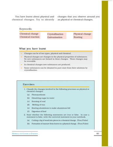 Chapter-6 Physical and Chemical Changes (e-book). - Class 7 PDF Download
