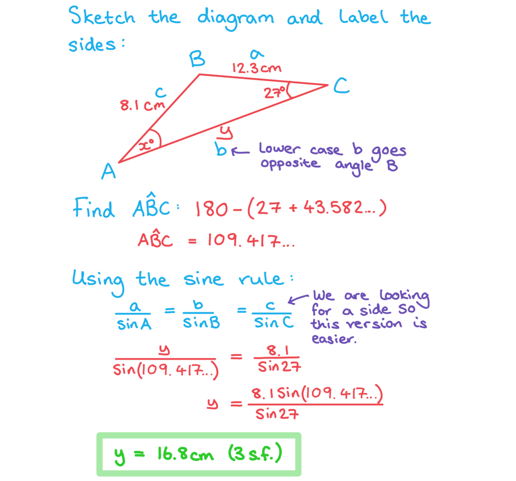Sin,Cosine Rule and Area of Triangles - Year 11 PDF Download