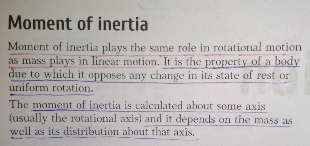 Moment Of Inertia Depends Upon Which Edurev Class 11 Question
