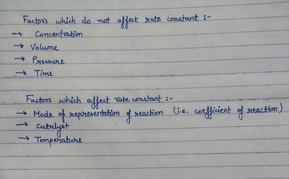 What are the factors in which rate constant depends? - EduRev Class 12 ...