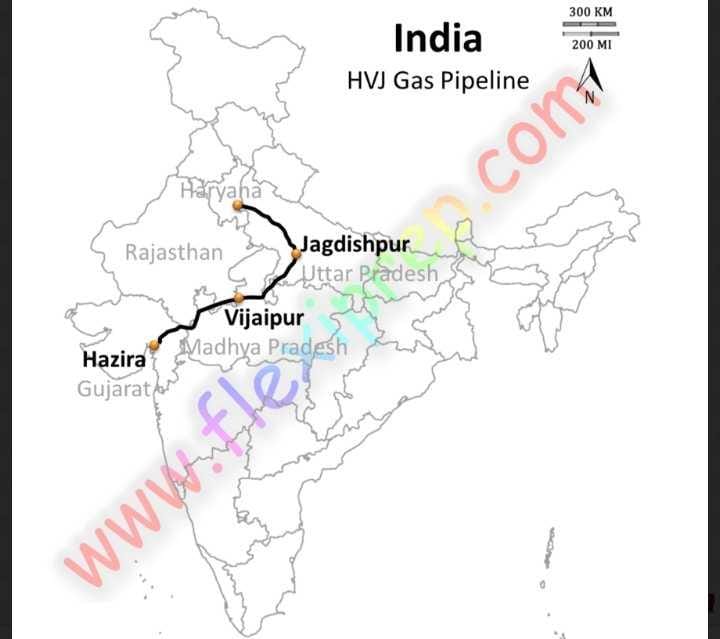 The longest pipeline connectsa)Hazira to Kanpurb)Salaya to Jalandharc ...