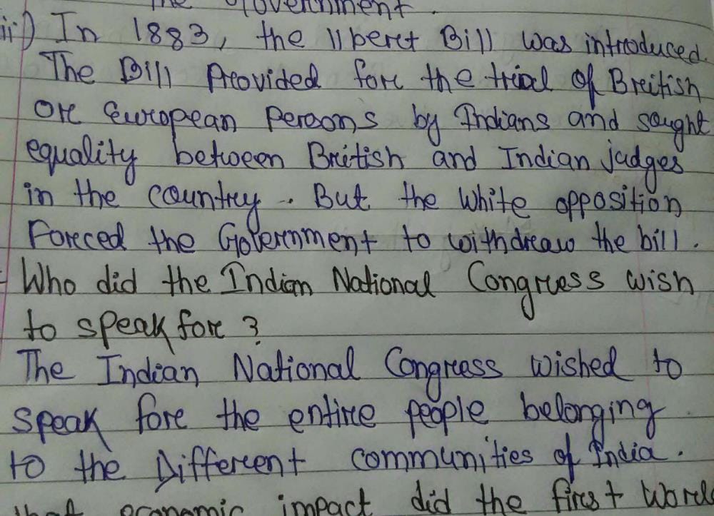 What's ilbert bill? | EduRev Class 8 Question