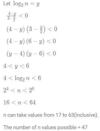 The number of distinct integer values of n satisfying:isCorrect answer ...