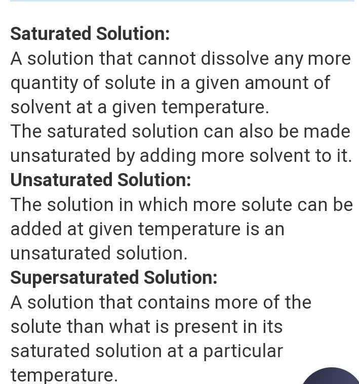 Saturated Unsaturated Supersaturated