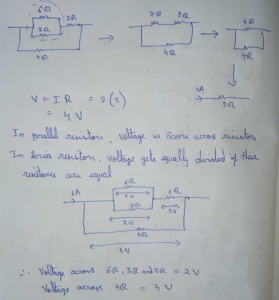 Find potential difference across 3 ohm in following diagram? - EduRev ... Find potential difference across 3 ohm in following diagram? - EduRev ...