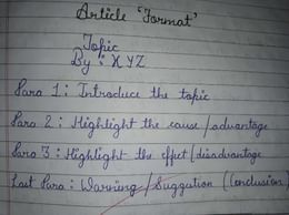 What Is Format Of Article Writing EduRev Class 10 ion
