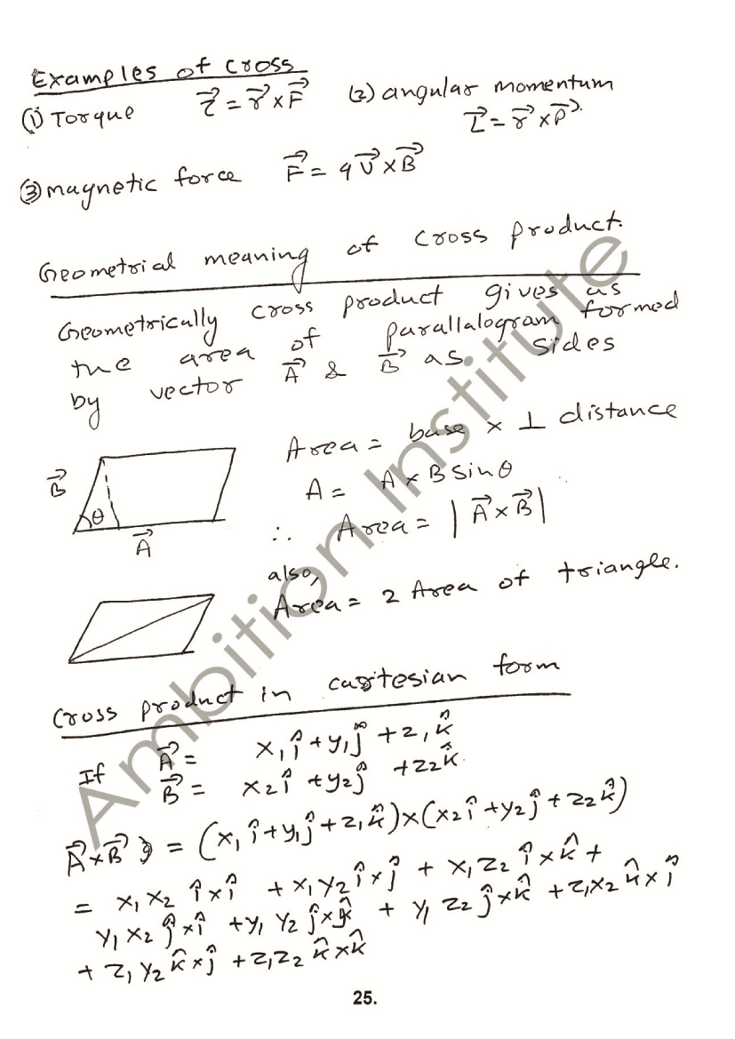 Scalar and Vector Theory Sheets, Class 12, Electrostatics (IIT and AIPMT) - Class 11 PDF Download