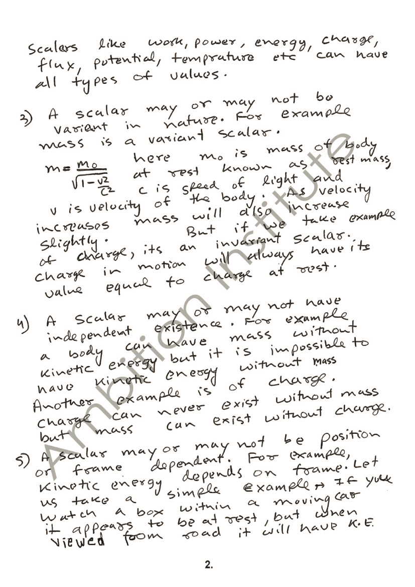 Scalar and Vector Theory Sheets, Class 12, Electrostatics (IIT and AIPMT) - Class 11 PDF Download