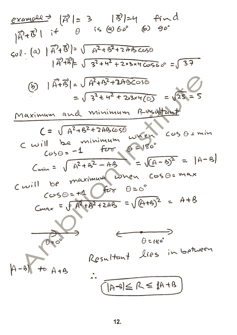 Scalar and Vector Theory Sheets, Class 12, Electrostatics (IIT and AIPMT) - Class 11 PDF Download