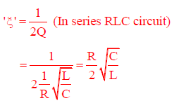 The damping ratio of a series RLC circuit can be expressed asa)b)c)d ...