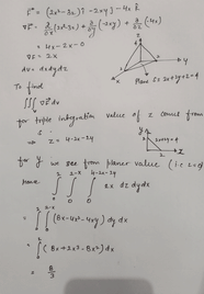 If F 2x 2 3z I Cap 2xy J Cap 4x K Cap Then Evaluate Triple