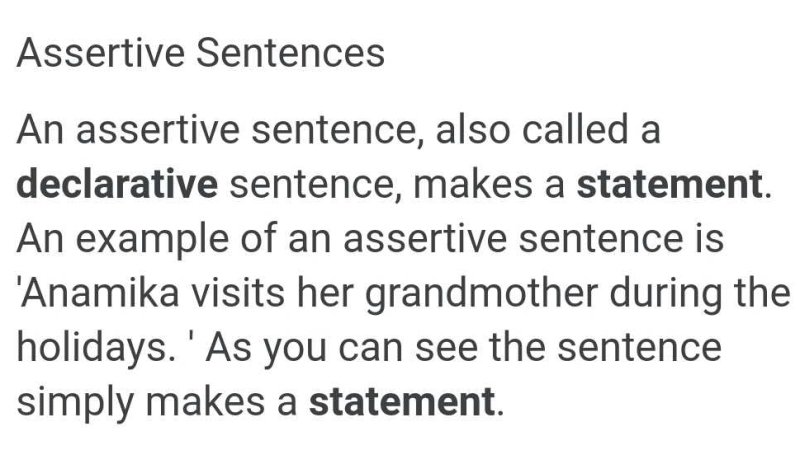Assertive Sentence