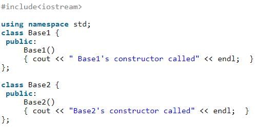 Acompiler Dependentbbase1andprimes Constructor Calledbase2andprimes Constructor
