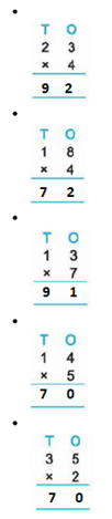 Class 3 Maths - Multiplication - CBSE Worksheets Solutions