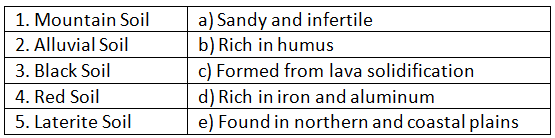 Soils of India - 2 Class 4 Worksheet SST