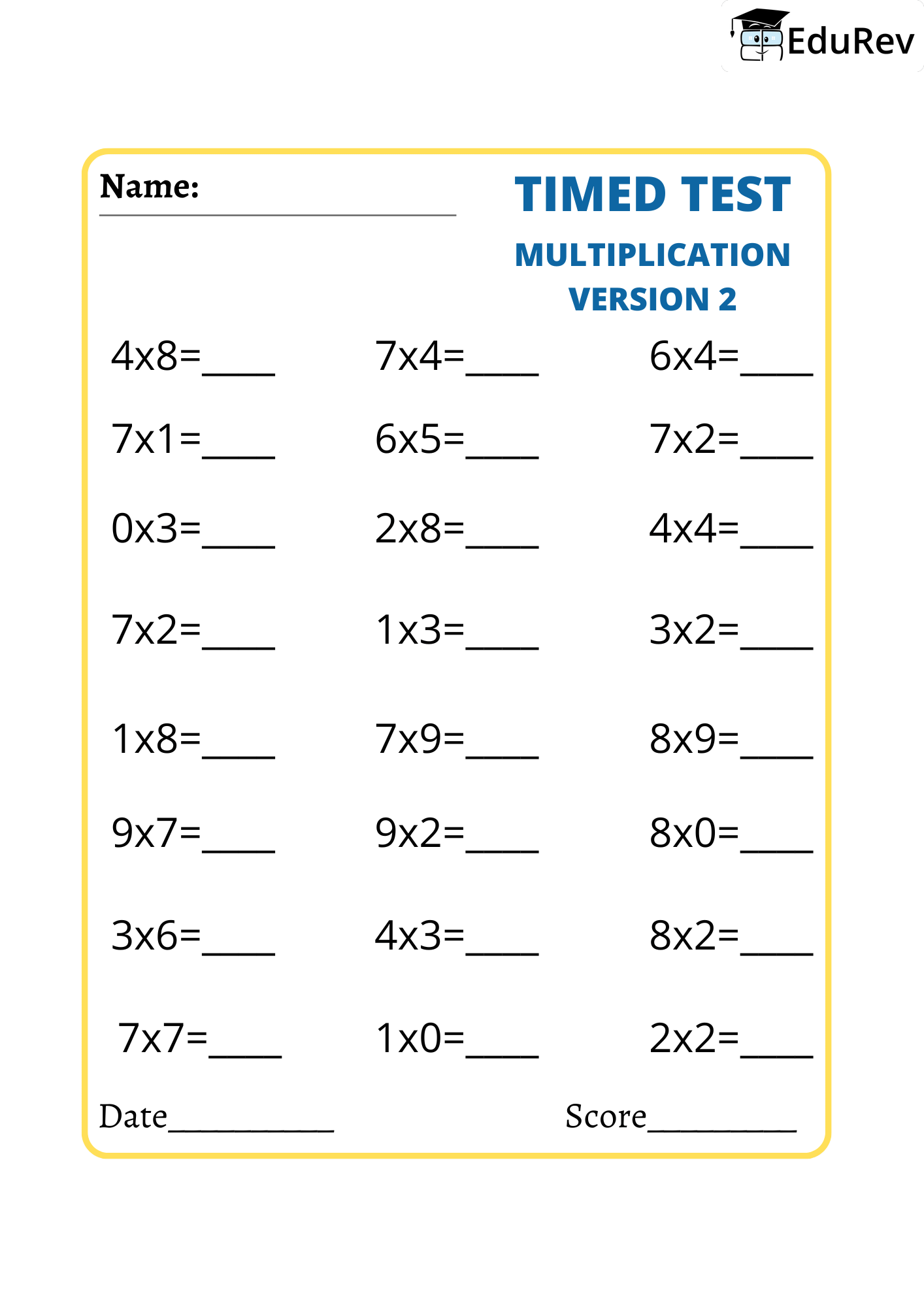 Visual Worksheets - Multiplication - 2 - Mathematics for Class 2 PDF ...