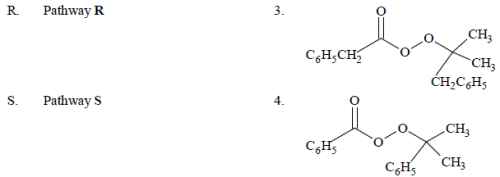 Different possible thermal decomposition pathways for peroxyesters are ...