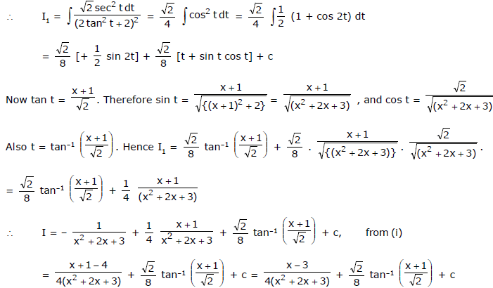 Integration By Reduction Formulae Indefinite Integration Class 12