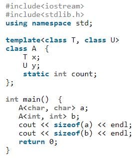 Output of following program? Assume that the size of char is 1 byte and ...