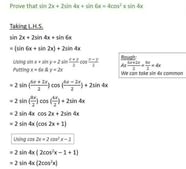 Prove It Sin 2 X 2 Sin 4x Sin 6 X 4 Cos 2 X Sin 4 X EduRev Prove It Sin 2 X 2 Sin 4x Sin 6 X 4 Cos 2 X Sin 4 X EduRev