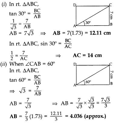 Class 10 Maths Chapter 8 Question Answers - Introduction to Trigonometry