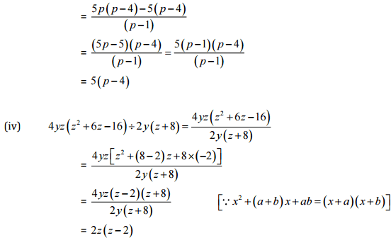 NCERT Solutions for Class 8 Maths - Factorisation- 2