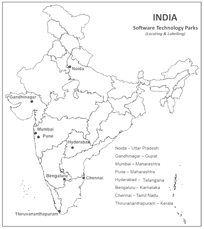 Map: Manufacturing Industries - Social Studies (SST) Class 10 PDF Download