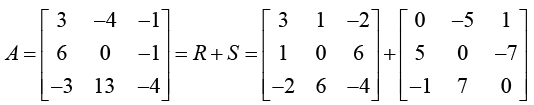 Symmetric, Skew-Symmetric, Orthogonal and Complex Matrices ...