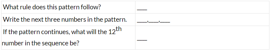 Can you see the pattern - 1 Class 5 Worksheet Maths Chapter 7