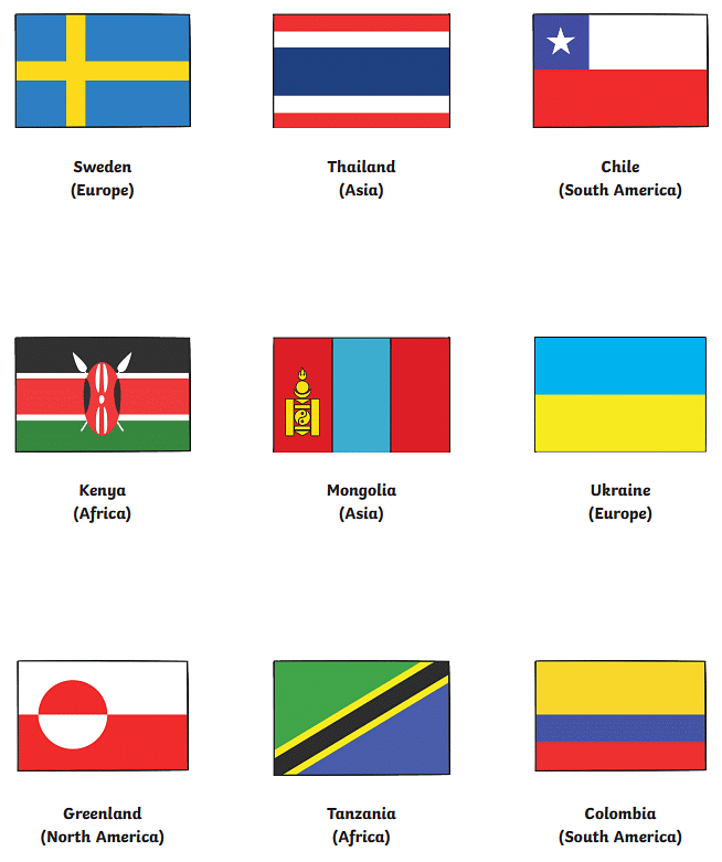 Worksheet Solutions: Flags of the World - General Knowledge for Young ...