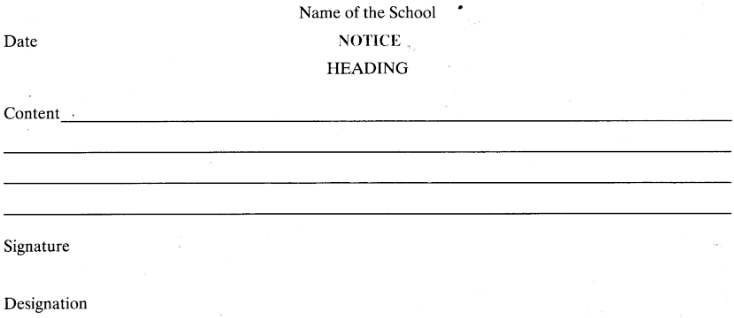 Format and Types of Notice | Class 11 English Grammar