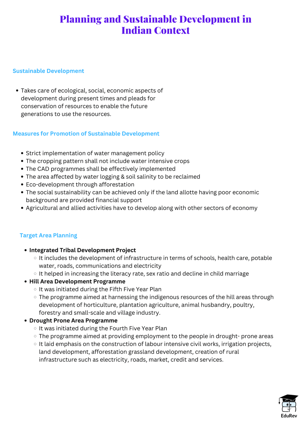 Mind Map: Planning and Sustainable Development in Indian Context ...