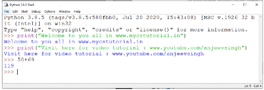 Familiarization With The Basics Of Python Programming Computer Science For Class 11