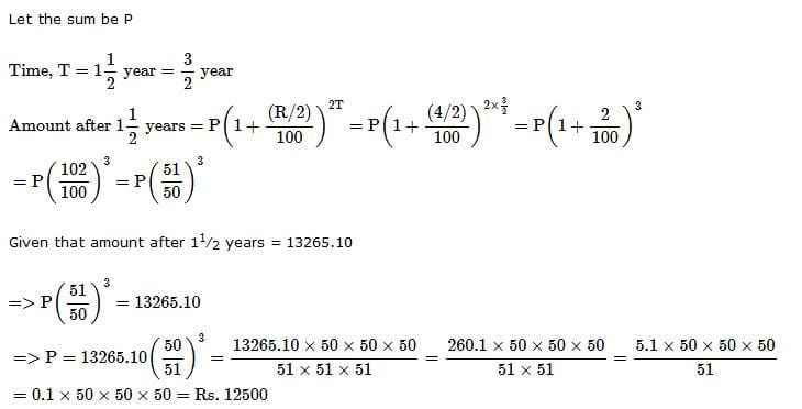 A sum put out at 4% compound interest payable half-yearly amounts to Rs ...