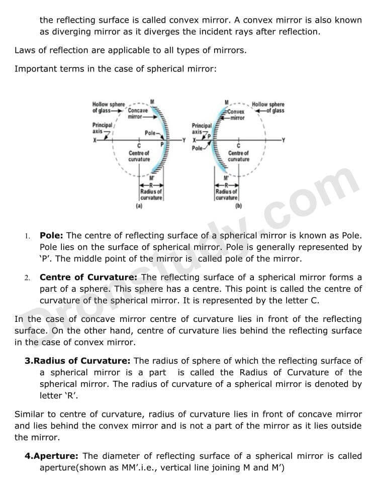 NOTES OF LIGHT CLASS 10 PDF Download