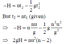 From a tower of height H, a particle is thrown vertically upwards with ...