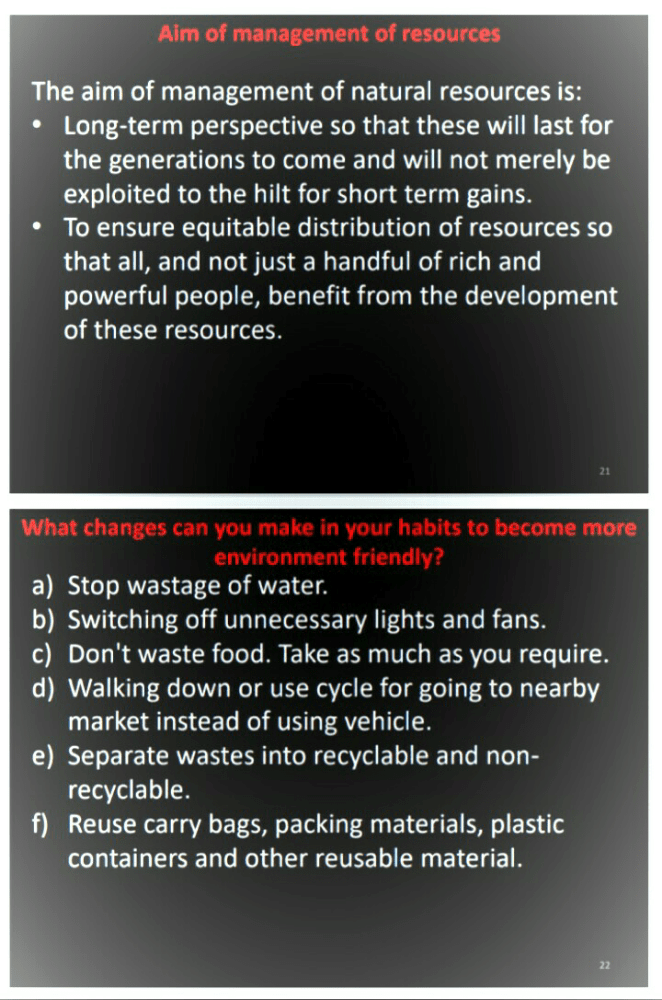 "Sustainable Management of Natural Resources" Notes for Class 10th. PDF ...