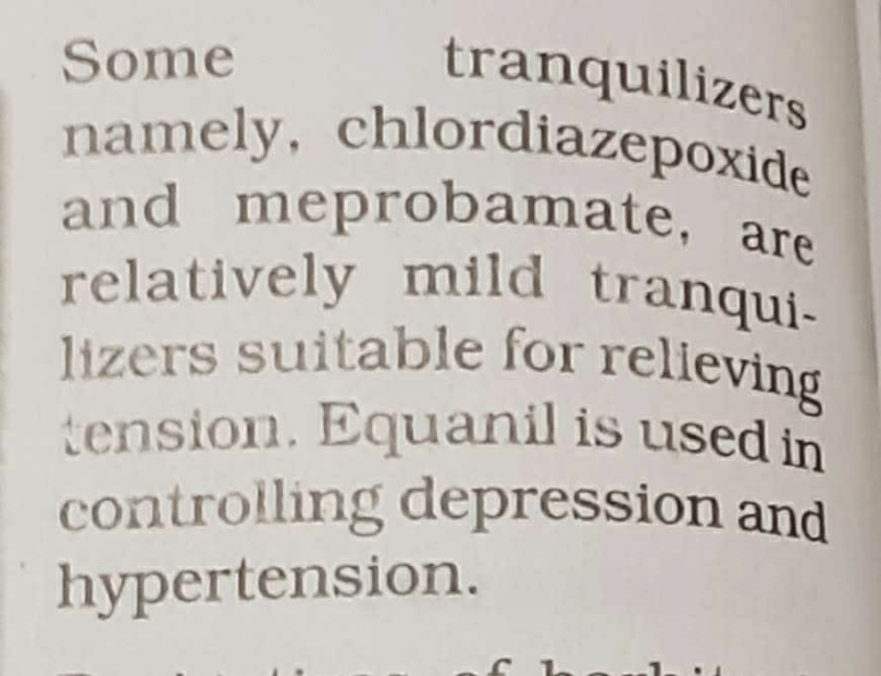 An example of tranquilizer isa)Ranitidineb)Bithionalc)Sodium benzoated ...