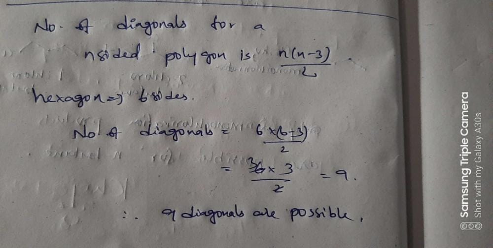 What is the number of diagonals that can be drawn by joining the ...