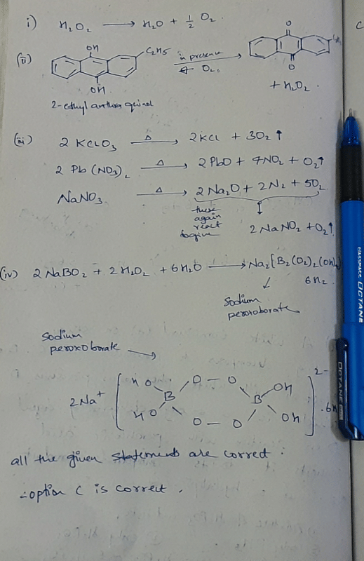 Which of the following statements are correct ?(I) On decomposition of ...