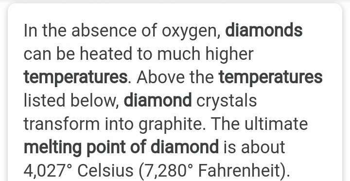 What is the melting point of diamond? - EduRev Class 10 Question