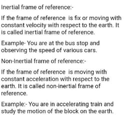 Difference Between Inertial And Non Inertial Frame EduRev NEET ion