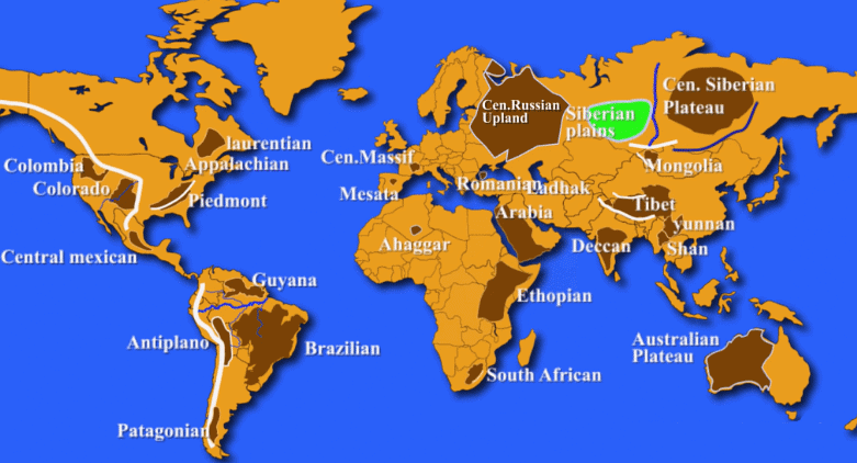 Major Plateaus of the World - UPSC PDF Download