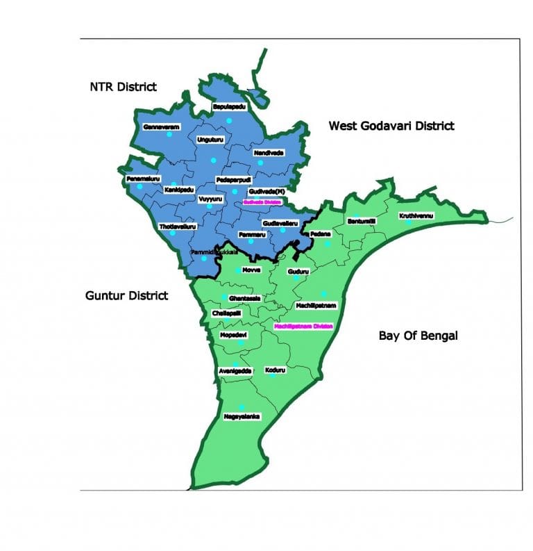 Map: Krishna District - APPSC State Specific Preparation Course - APPSC ...