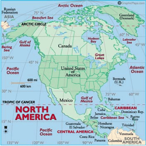 Continents- North America - UPSC PDF Download
