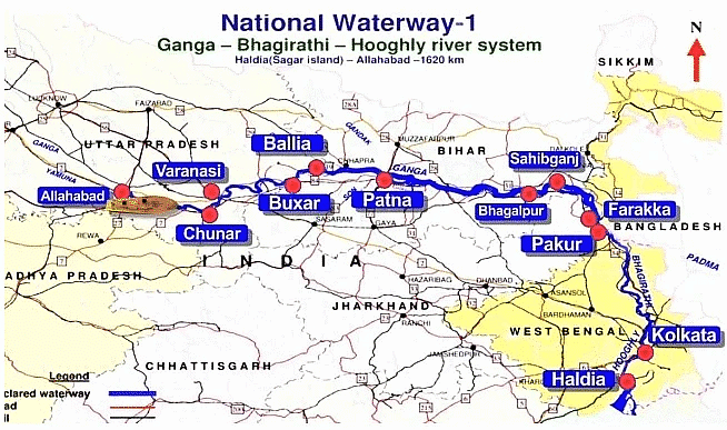 National Waterways in india - UPSC PDF Download