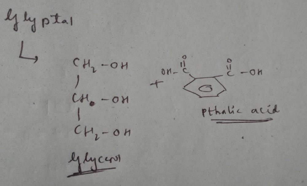 What is the monomer of glyptal ? - EduRev NEET Question
