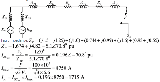 For The Radial Network Shown In Figure A 3andphi Fault Occurs At F The Fault Current Is 2885
