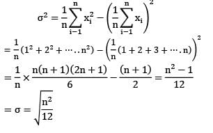 The standard deviation andsigma; of the first N natural numbers can be ...