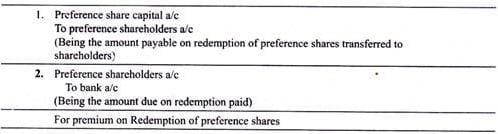 Redemption of Preference Shares (Accounting Entries) - Commerce PDF ...